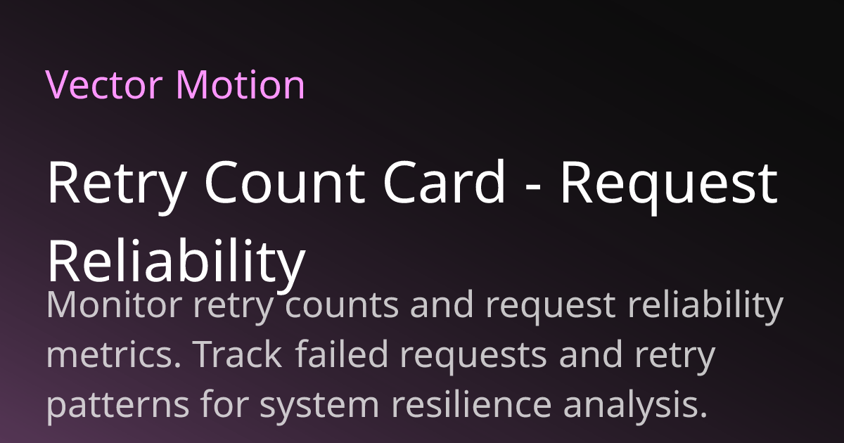 Retry Count Card - Request Reliability | VectorMotion