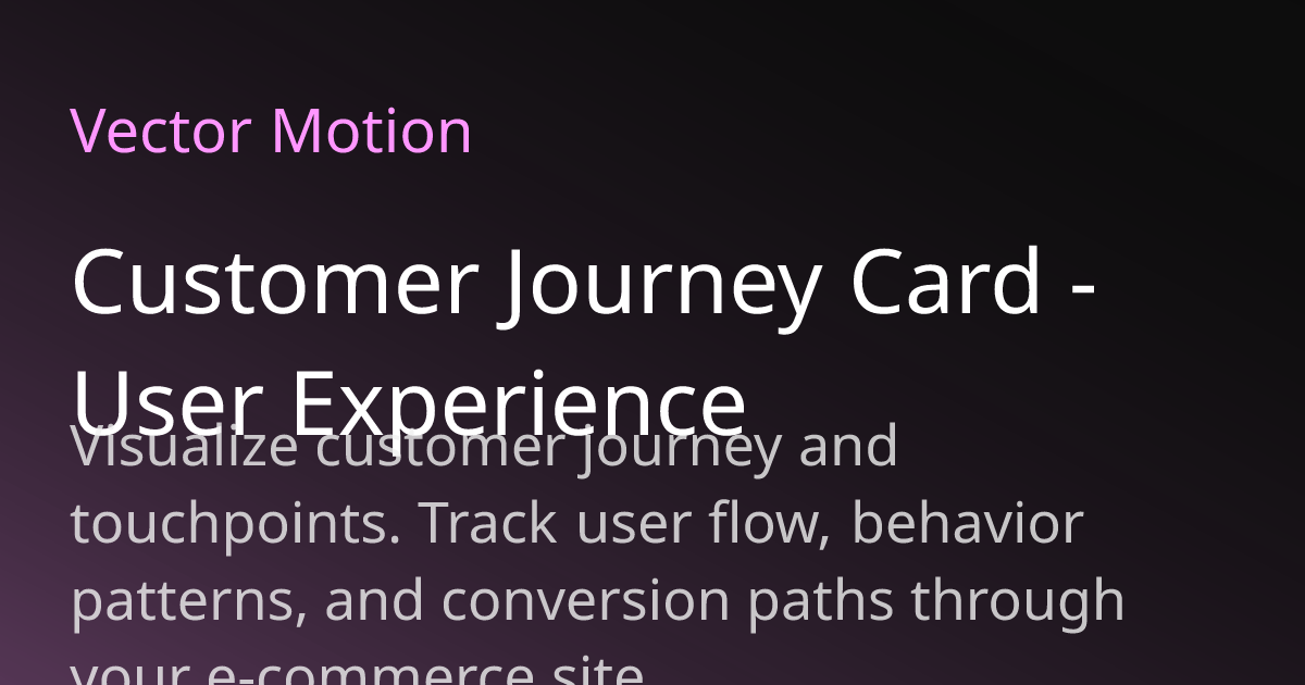 Customer Journey Card - User Experience | VectorMotion